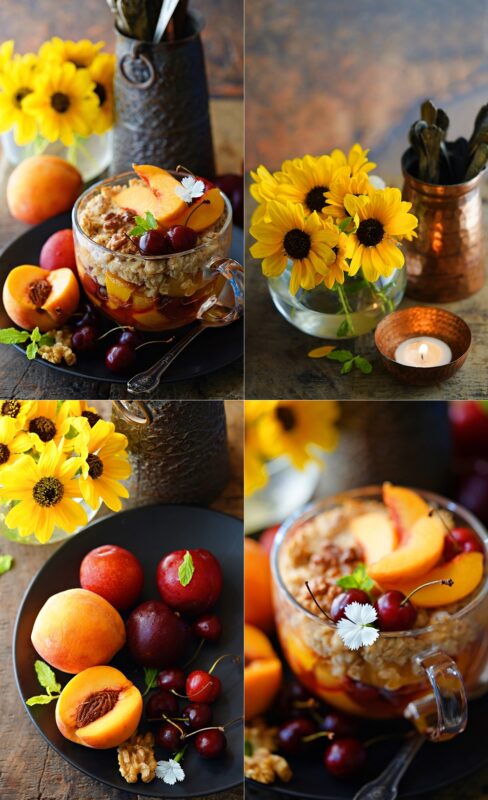 Quick Delicious Stone Fruit Crumble ... dessert for breakfast or ...