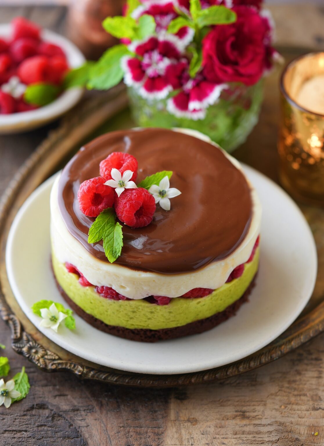 Most Delicious Eggless Raspberry Pistachio Cake ... Satisfy Your Sweet ...